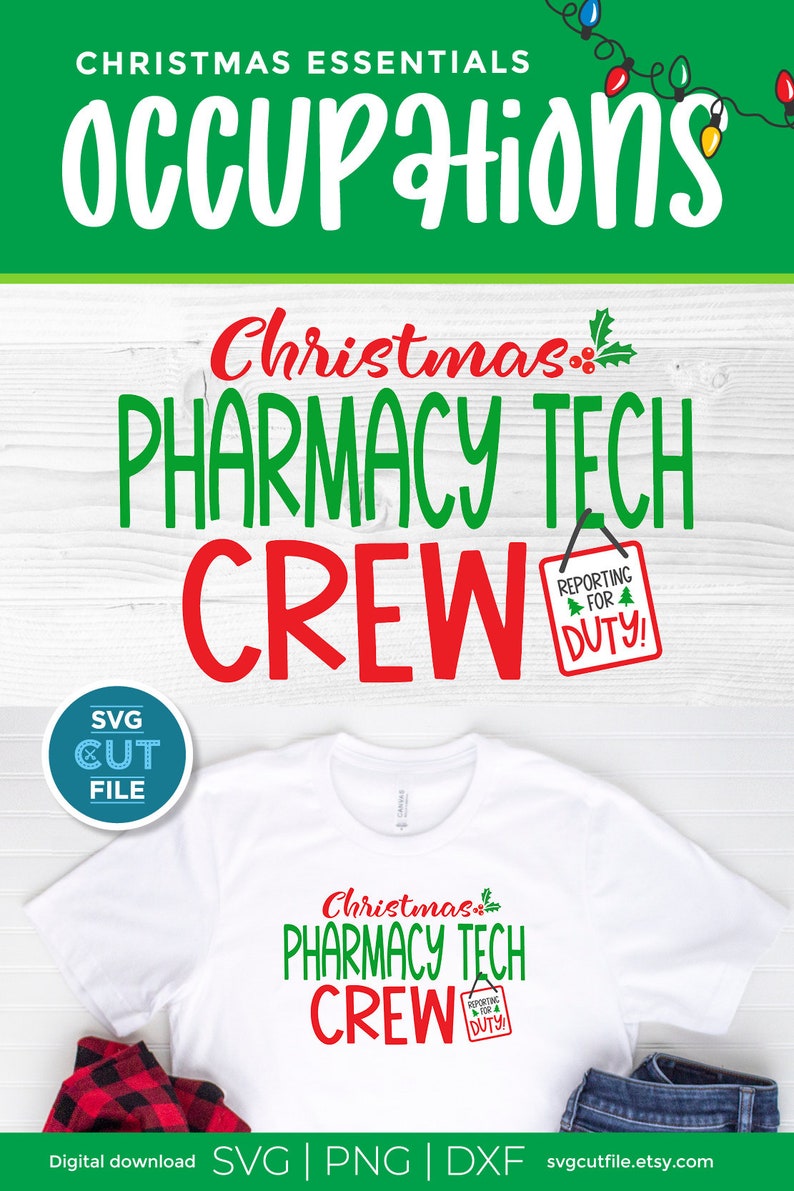 Christmas Pharmacy Tech Svg Pharmacy Technician Christmas - Etsy