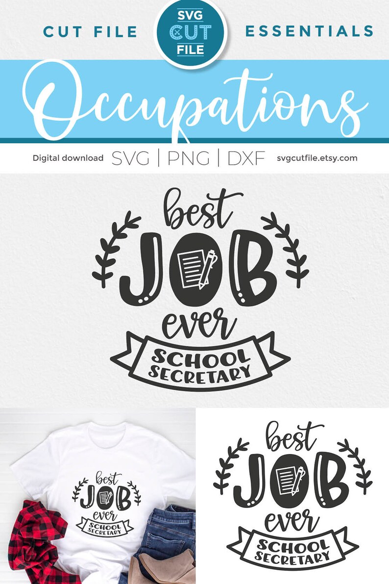 School Secretary Svg, Secretary Svg, Best Job Ever, Receptionist Svg ...