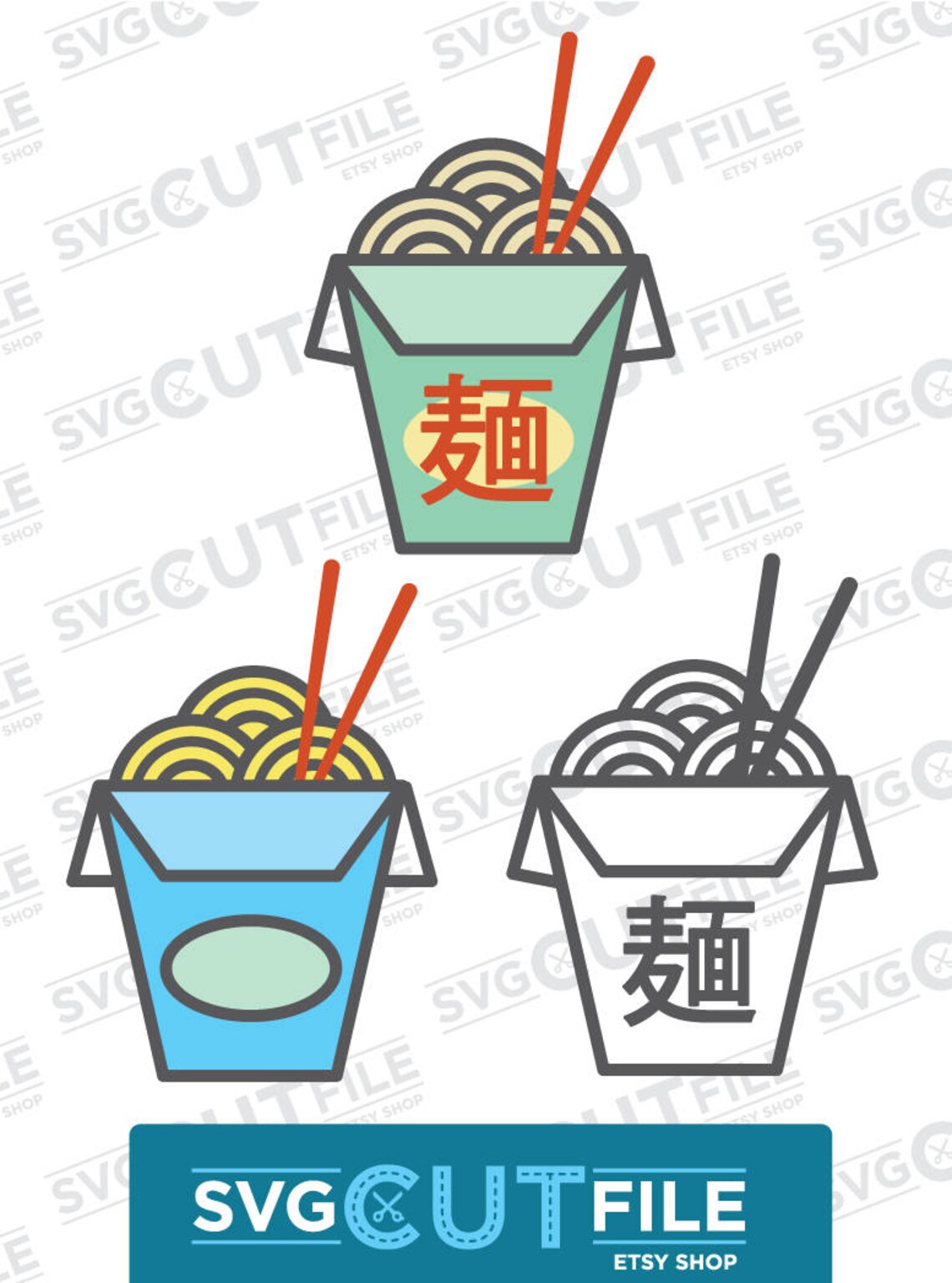 Ramen Svg, Chinese Svg, Chinese Food Svg, Ramen Noodles Svg, Kanji Svg ...