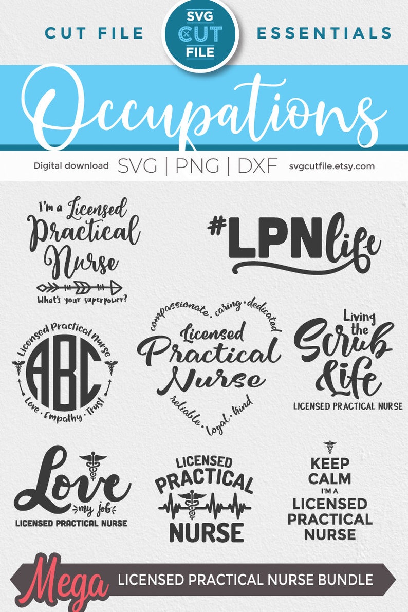 LPN Svg Licensed Practical Nurse Svg Nursing Svg Nurse - Etsy