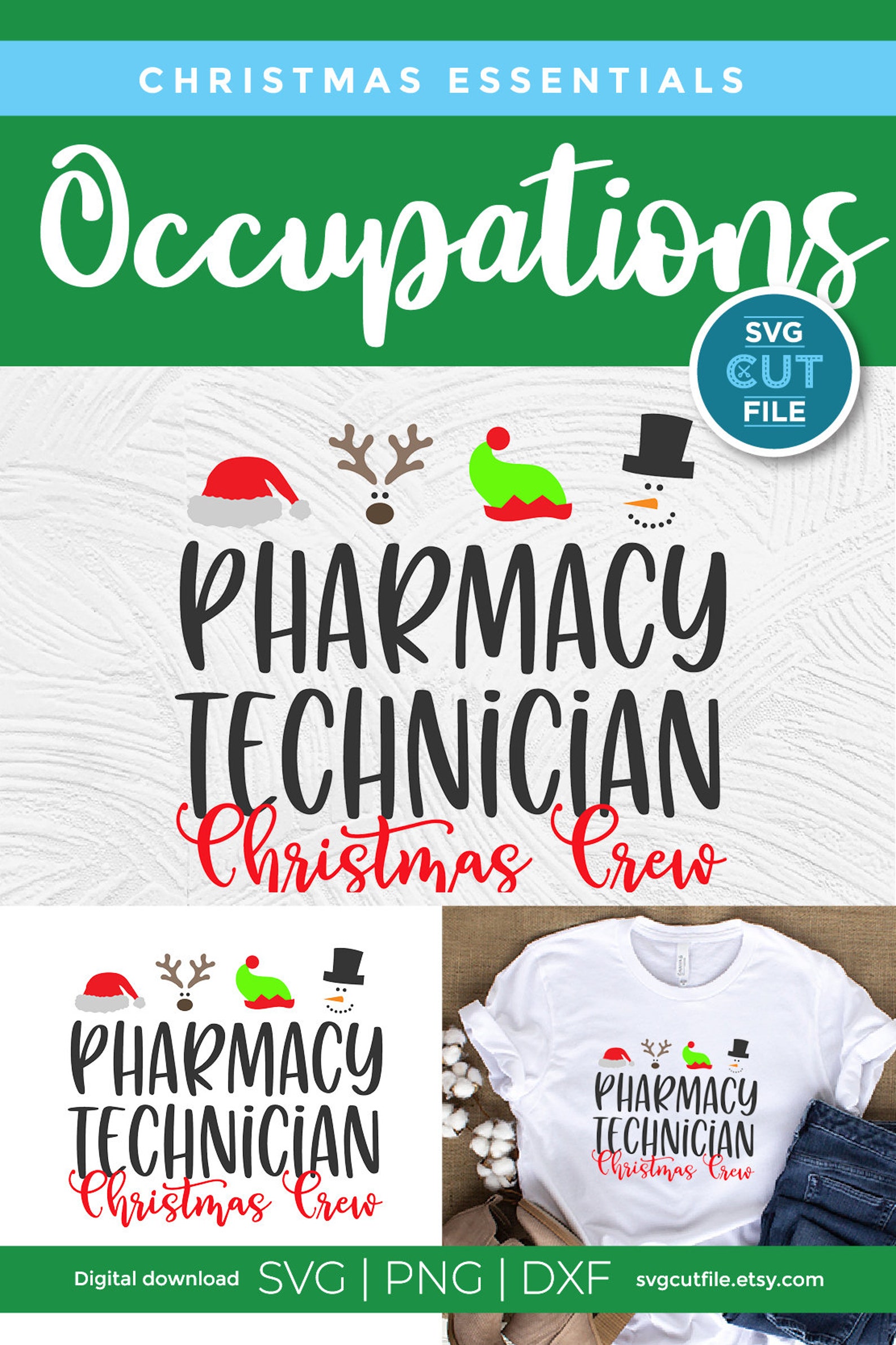 Christmas Pharmacy Tech Svg Pharmacy Tech Christmas Crew Svg | Etsy