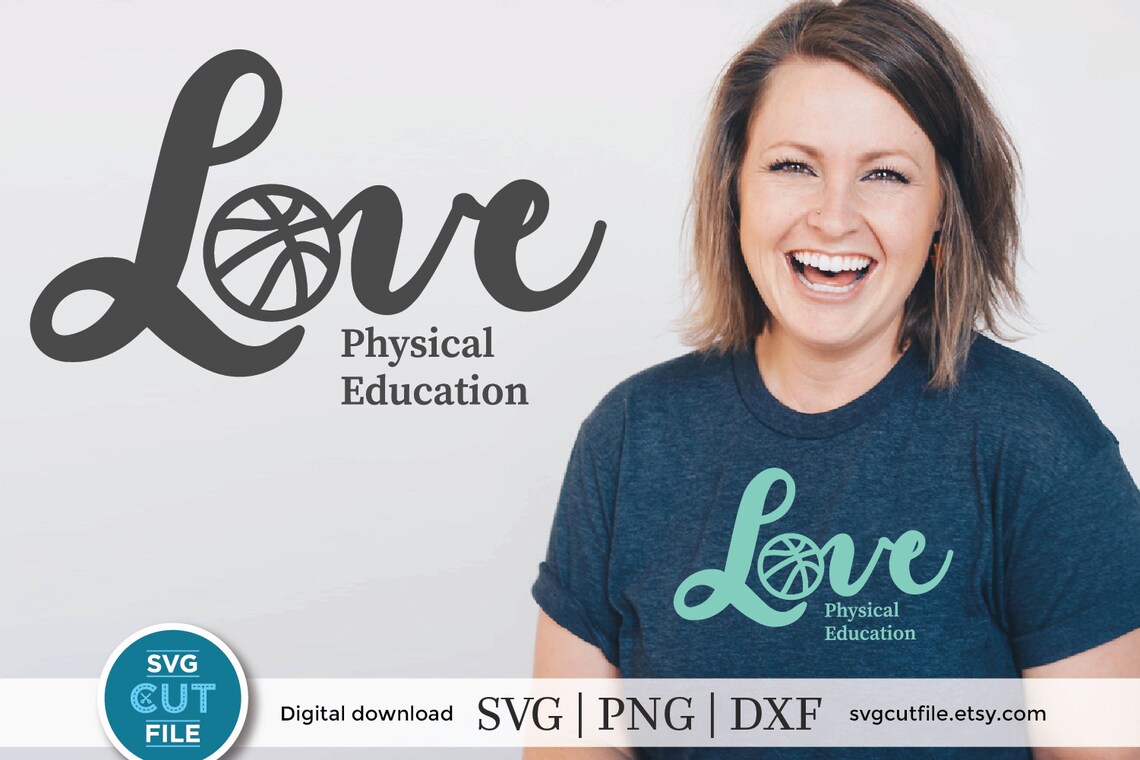 PE Teacher Svg Love Physical Education Svg Teacher - Etsy