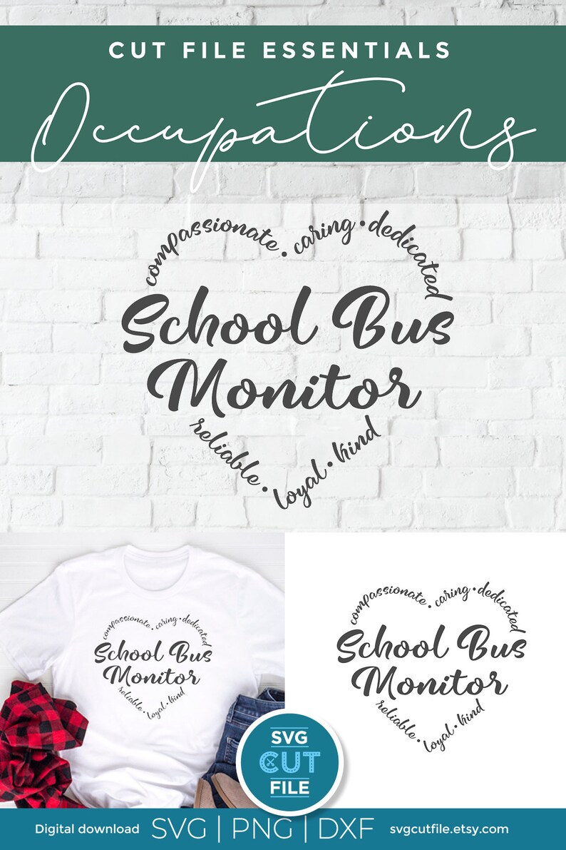 School Bus Monitor Svg School Bus Attendant Schoolbus - Etsy