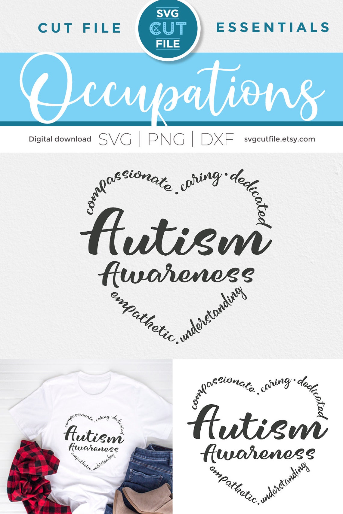 Autism Svg Autism Awareness Svg Heart Svg Autistic - Etsy