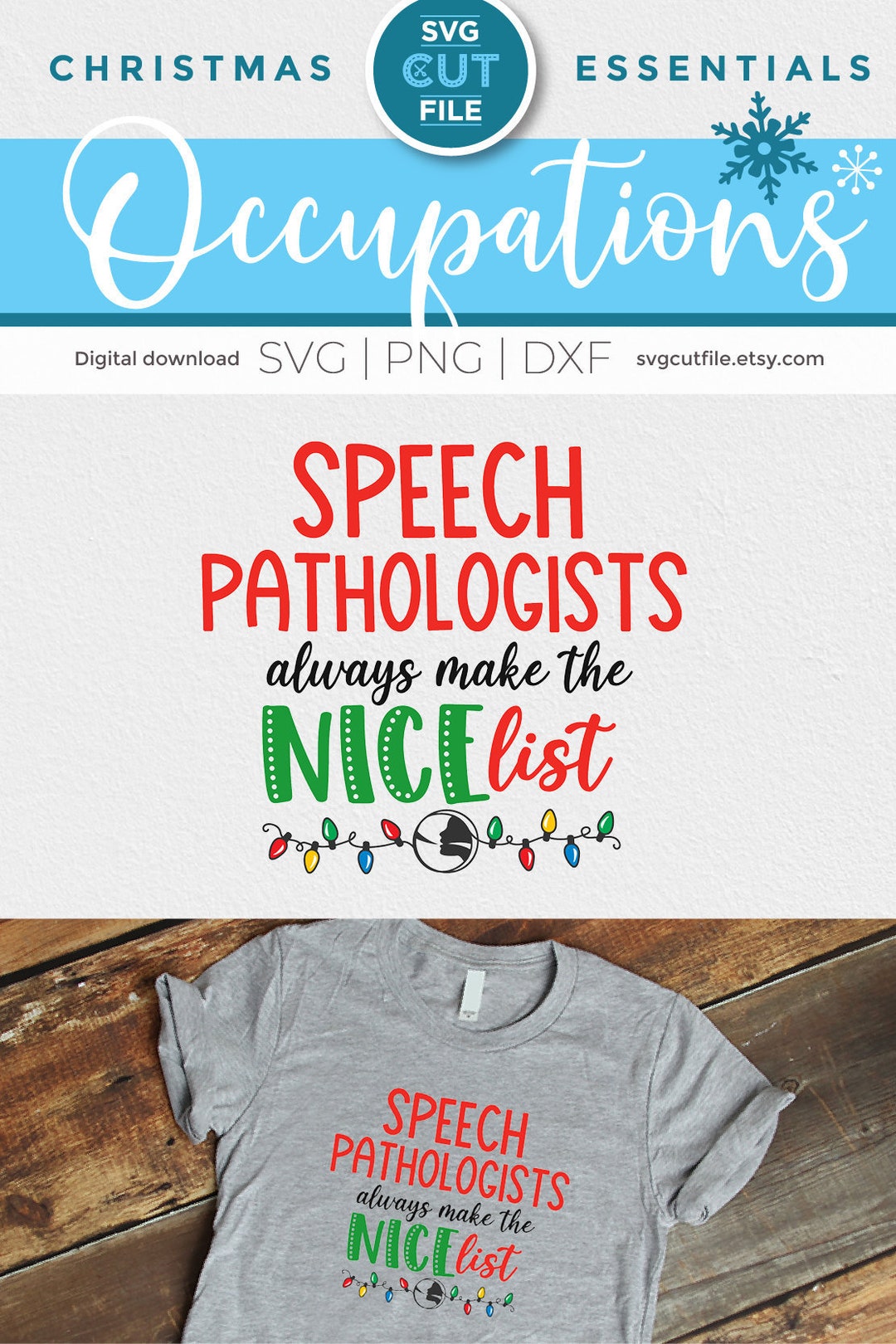 Christmas Speech Pathologist Svg, SLP Svg, Holiday Speech Therapist Svg ...