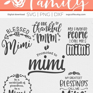 Mimi Svg, Blessed Mimi Svg, Cute Mimi Gift, Mother's Day Mimi, Mimi ...