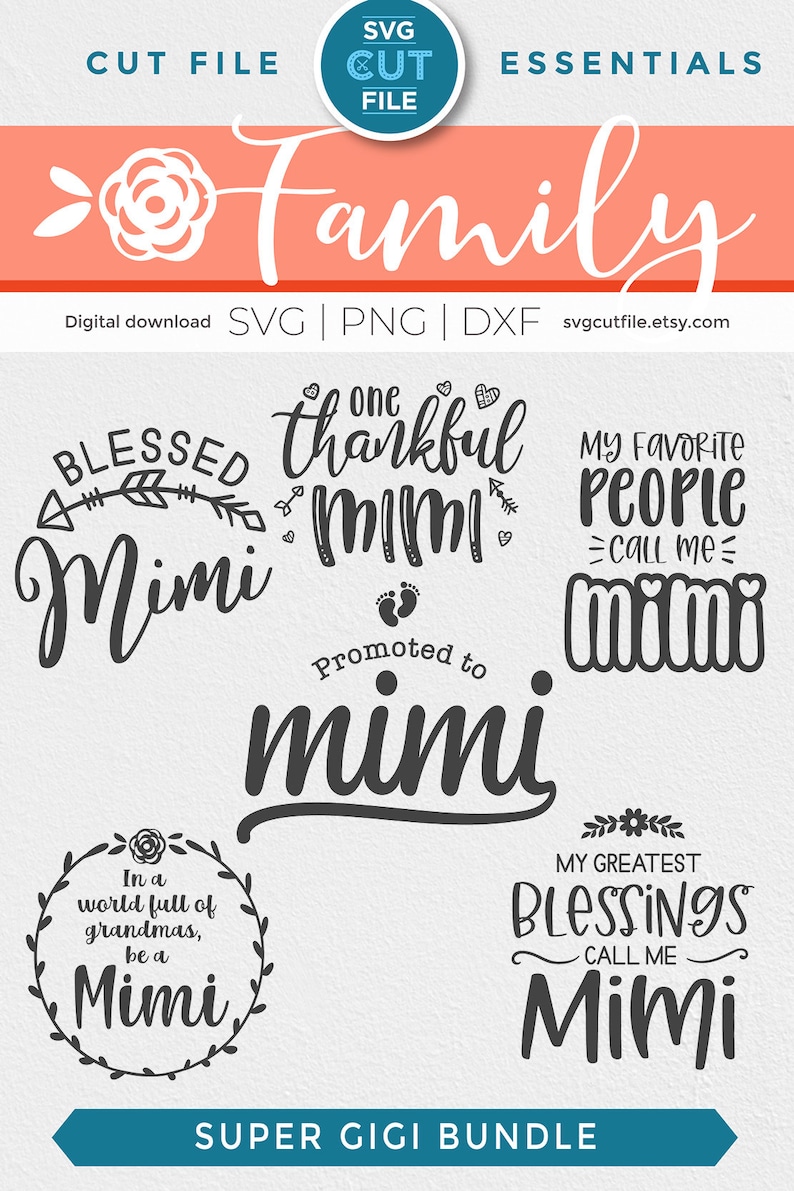 Mimi Svg, Blessed Mimi Svg, Cute Mimi Gift, Mother's Day Mimi, Mimi ...