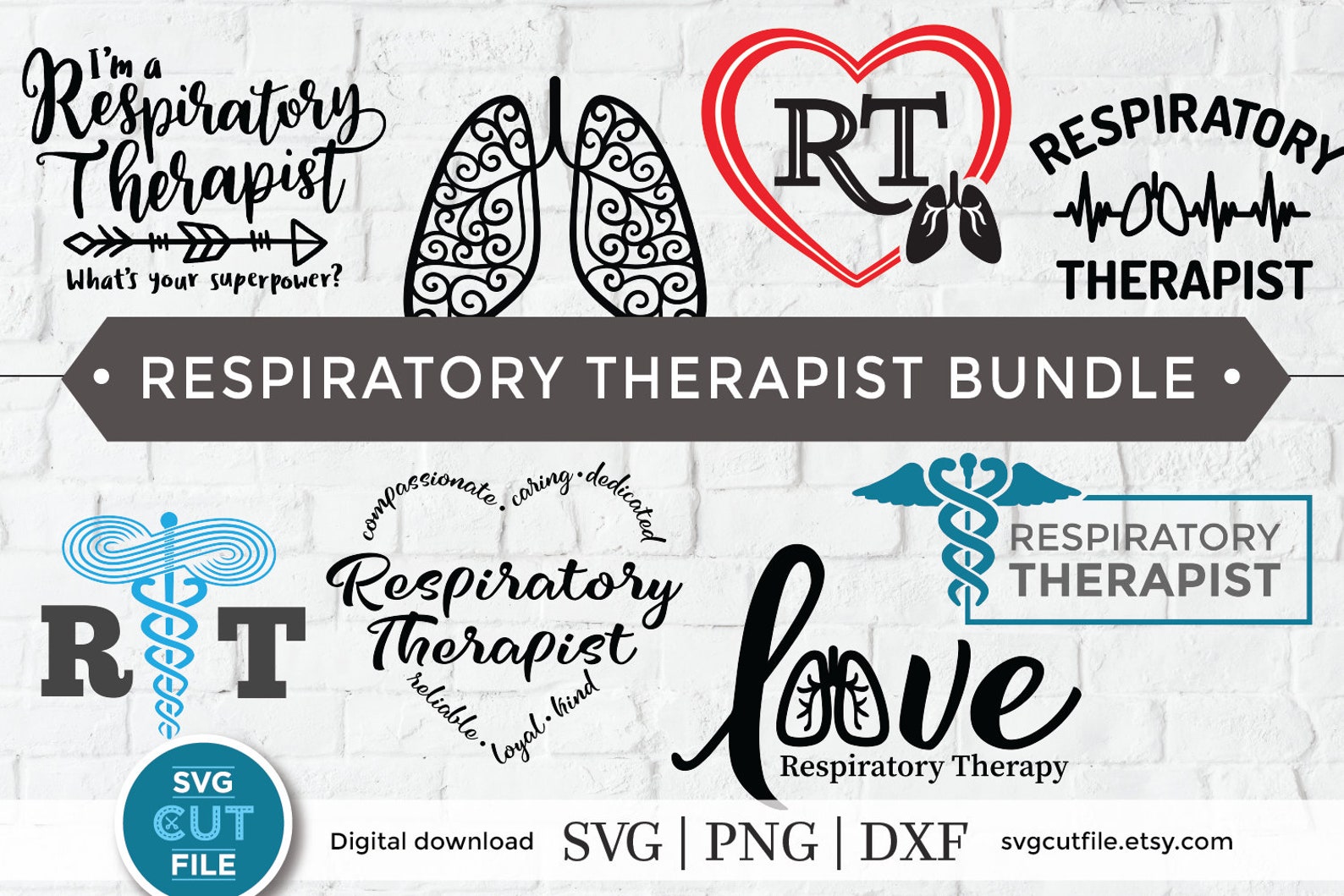 Respiratory Therapist Svg Bundle RT Sublimation Breath Svg - Etsy