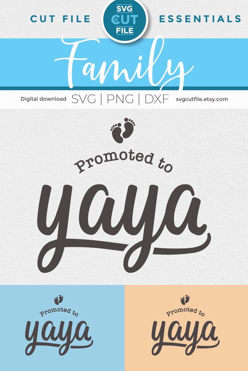 Yaya svg promoted to yaya svg new grandma svg baby | Etsy