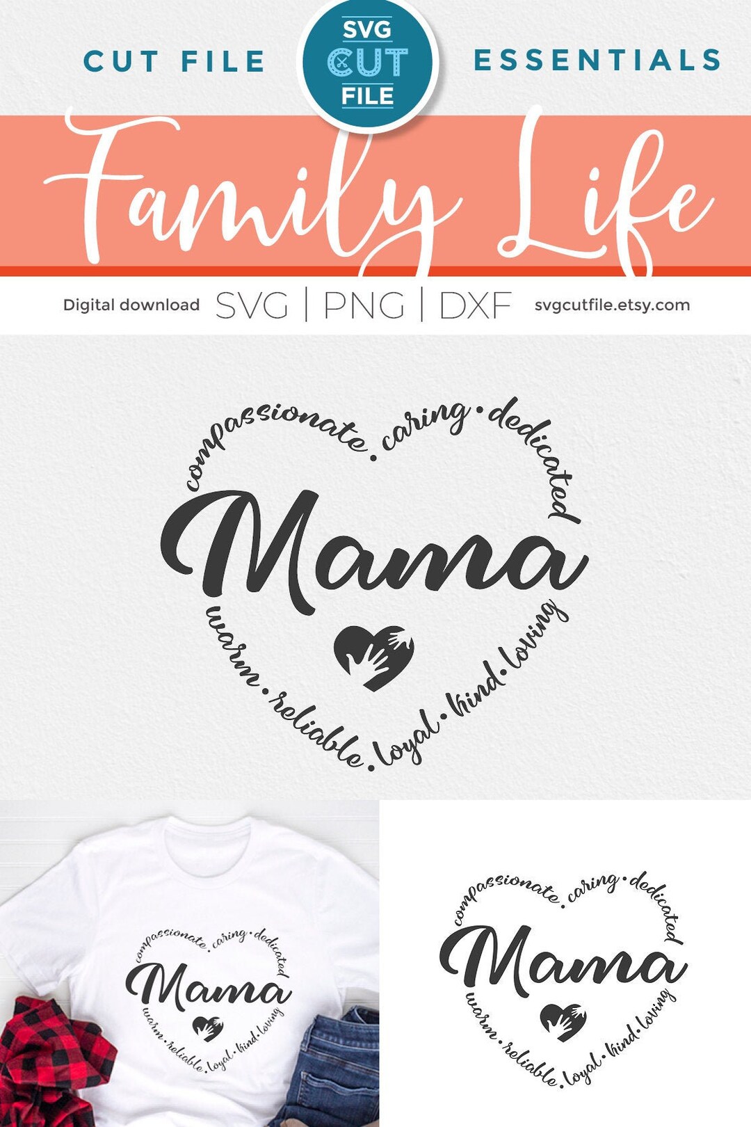 Mama Svg, Mothers Day Svg, Mama Heart Svg, Cute Gift, Mother's Day, New ...
