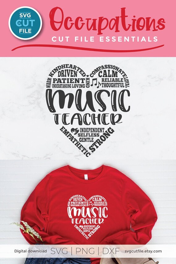 Music Teacher Svg Musical Notes Svg Back to School Svg | Etsy