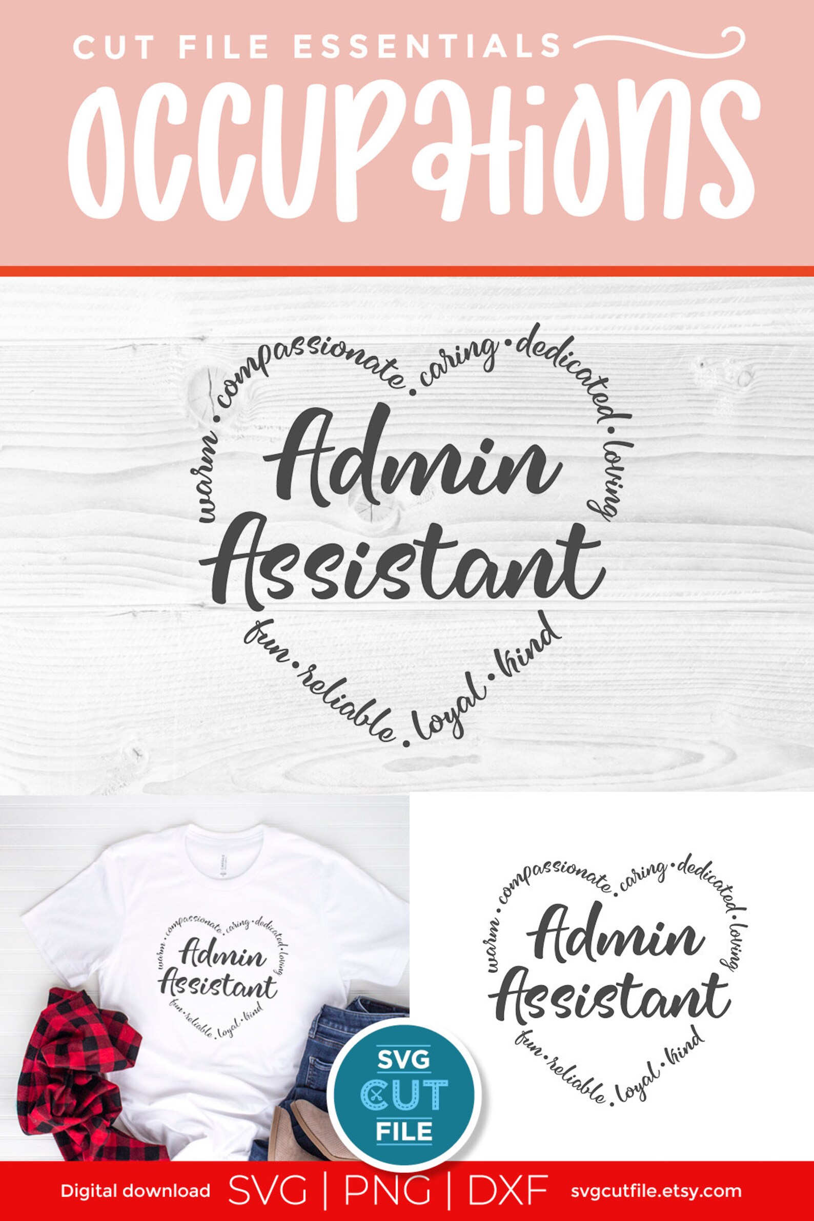 Admin Svg Admin Assistant Svg Receptionist Svg Secretary - Etsy
