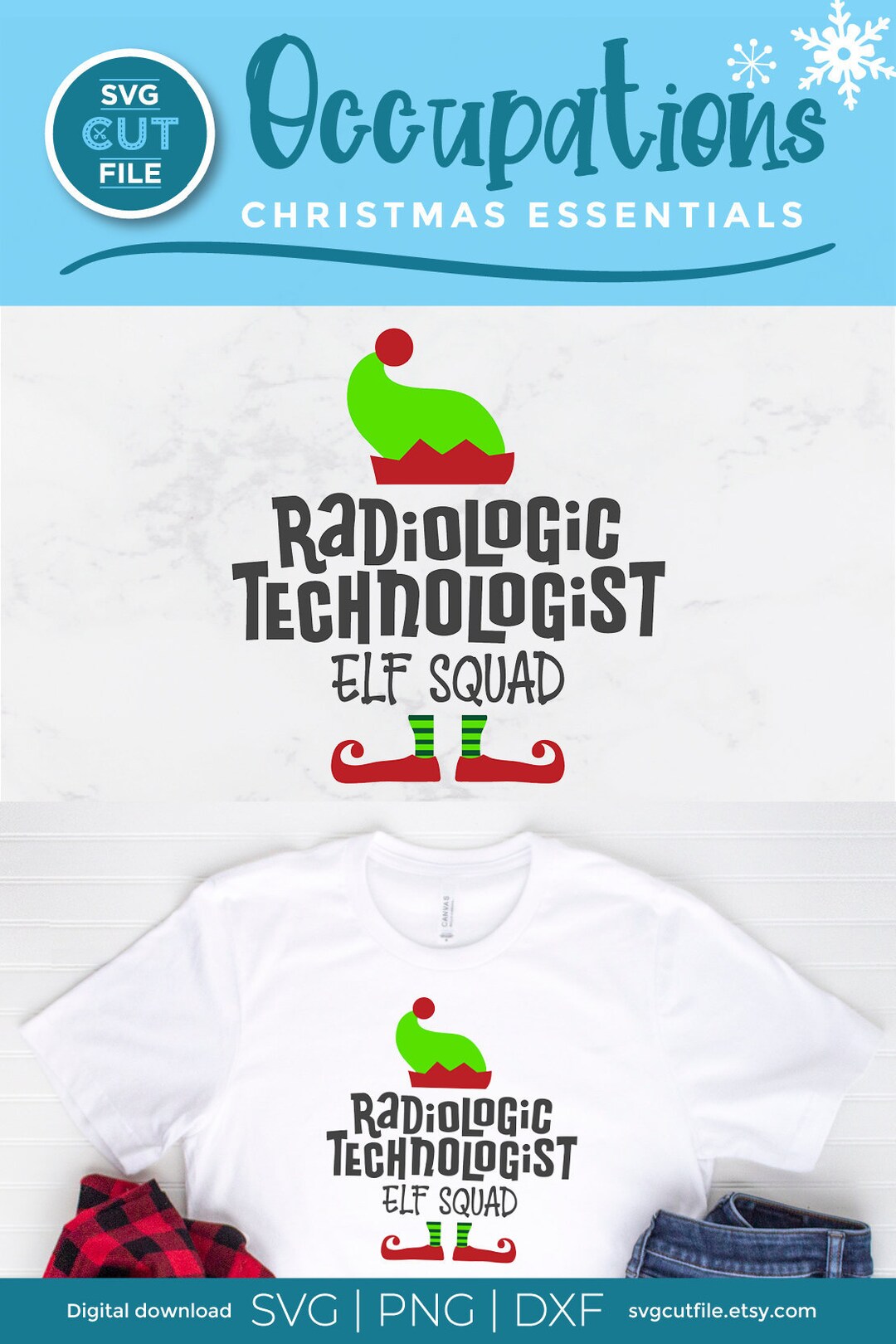 Christmas Radiologic Technologist Svg, Rad Tech Elf Svg, Holiday, Svg ...