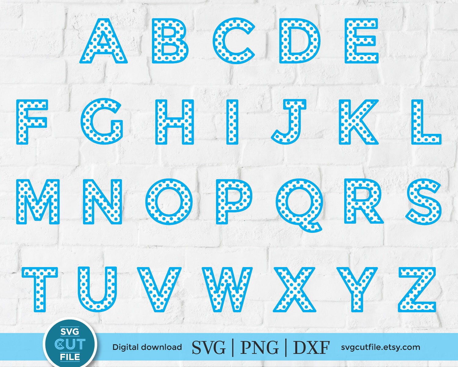 Polka Dot Letters Svg Polka Dot Font Bubble Font Svg Polka - Etsy