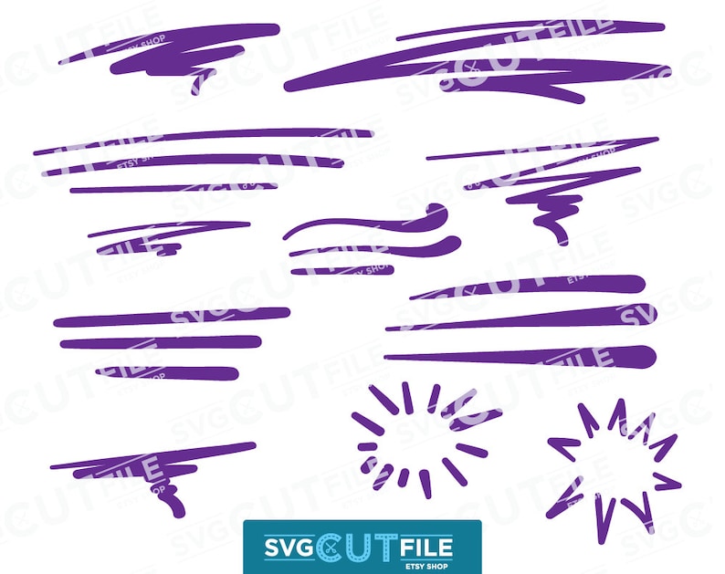 Swoosh SVG or Swish PNG Squiggle Starburst Word Underlines, Swash ...