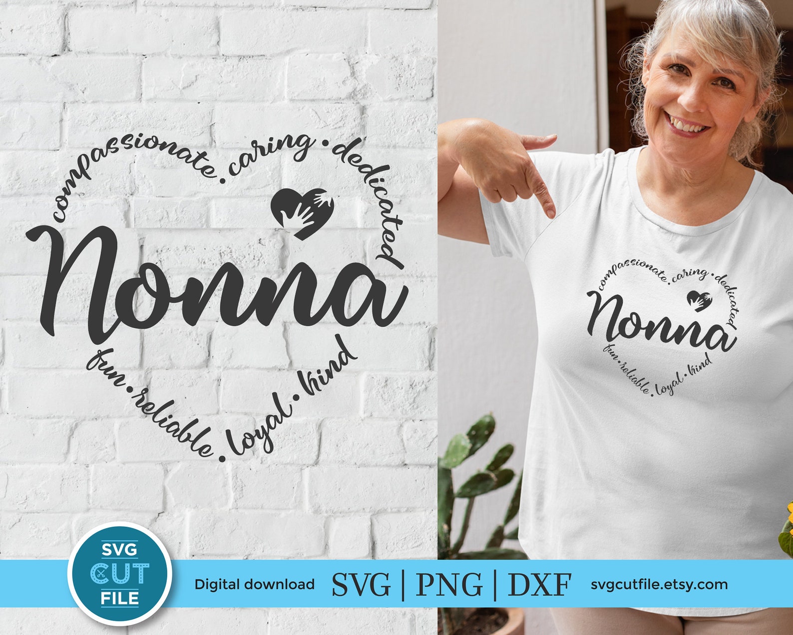 Nonna Svg Grandma Nonna Svg Nonna Heart Svg Cute Gift - Etsy