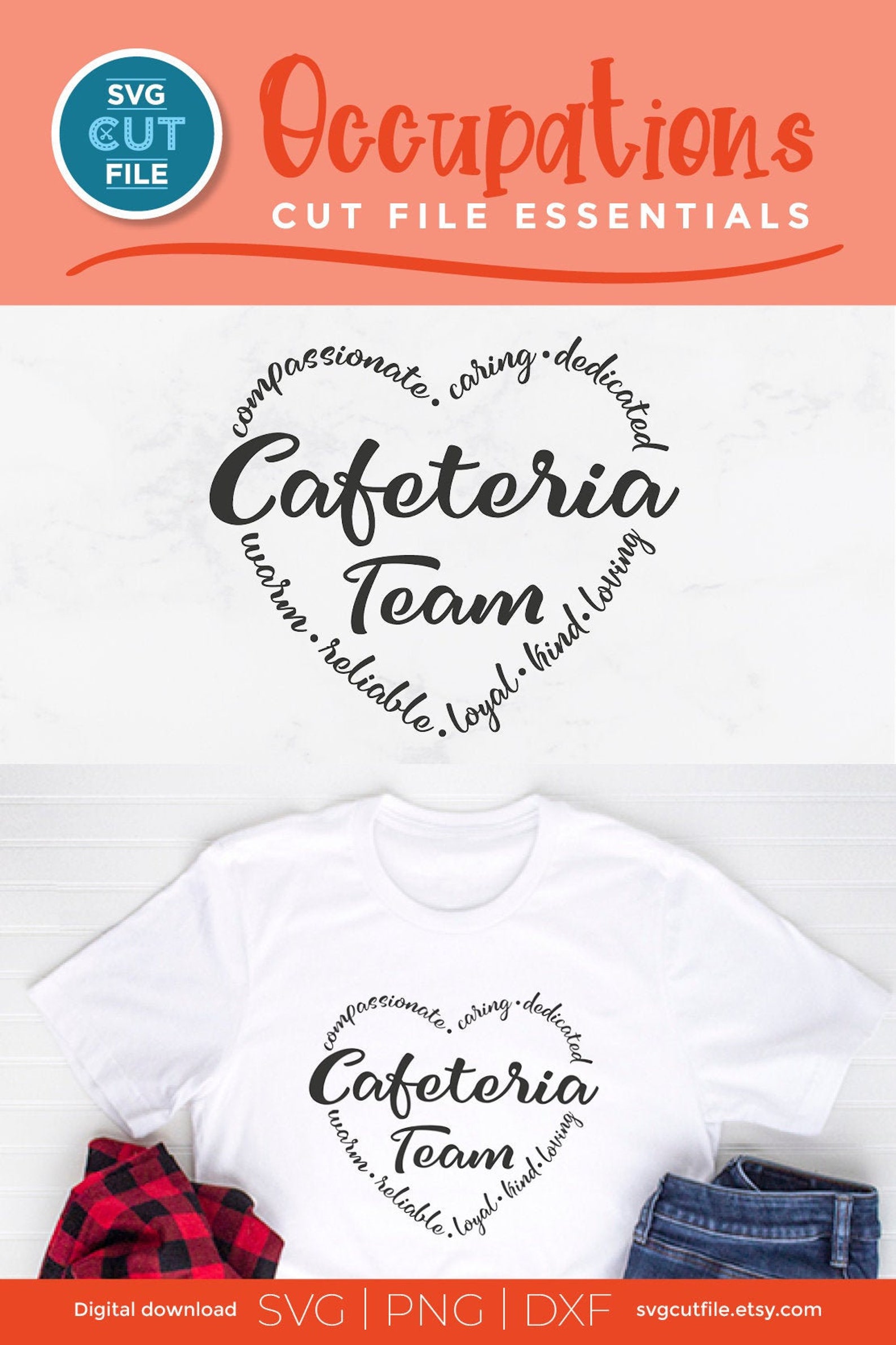 Cafeteria Team Svg Lunch Lady Svg Cafeteria Worker Etsy