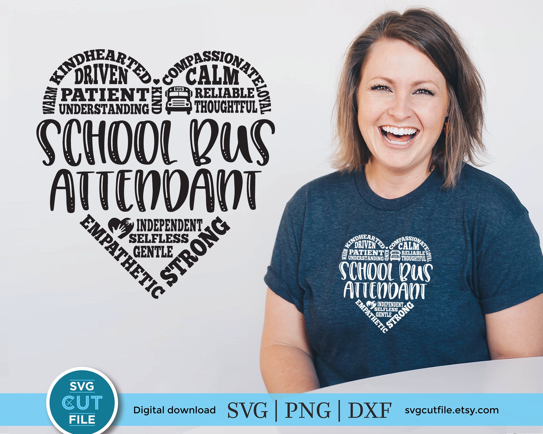 School Bus Attendant School Bus Monitor Svg Schoolbus - Etsy