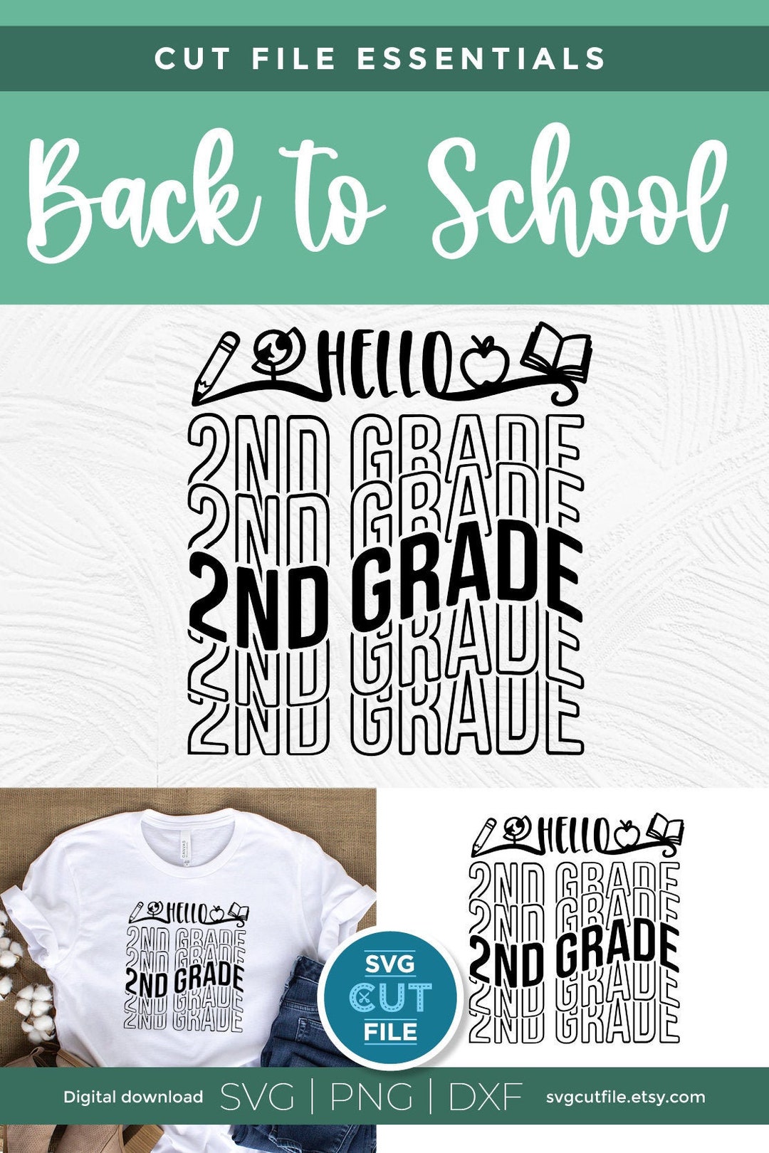 2nd Grade Svg, 2nd Grader Svg, Second Grade Teacher Svg, Second Grader ...