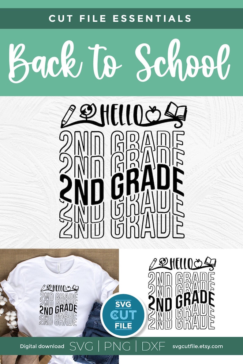 2nd Grade Svg 2nd Grader Svg Second Grade Teacher Svg - Etsy