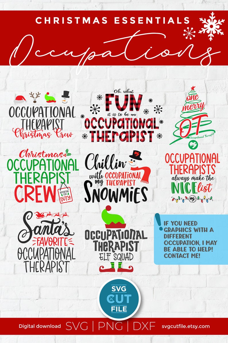 Christmas Occupational Therapist Svg Bundle OT SVG - Etsy