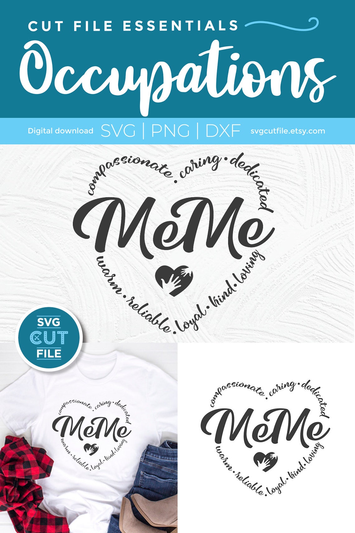 MeMe svg, Oma MeMe svg, Me Me Herz svg, süßes Geschenk, Muttertag MeMe ...