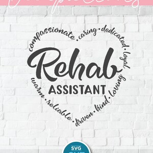 Rehab Assistant Svg, Rehabilitation Svg, Rehab Svg, Rehab Heart ...