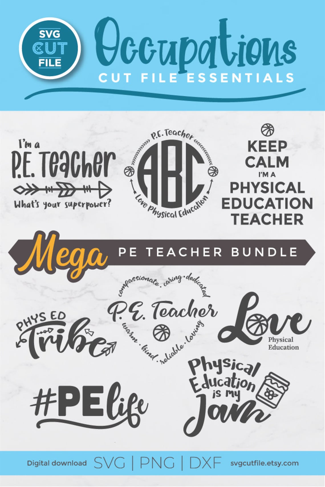 PE Teacher Svg Physical Education Svg Phys Ed Teacher Svg | Etsy