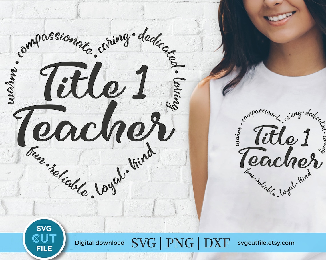 Title 1 Teacher Svg Title One Teacher Svg Remedial Reading | Etsy