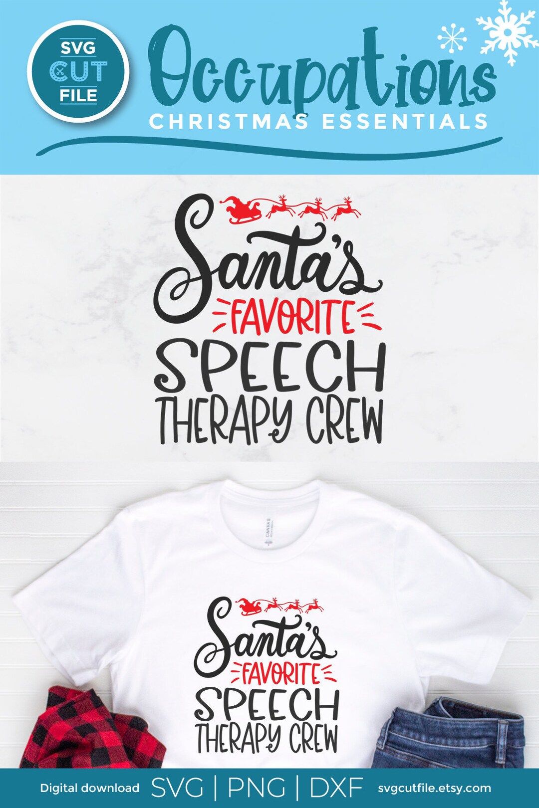 Christmas Speech Therapy Svg Santas Favorite Speech Therapy - Etsy