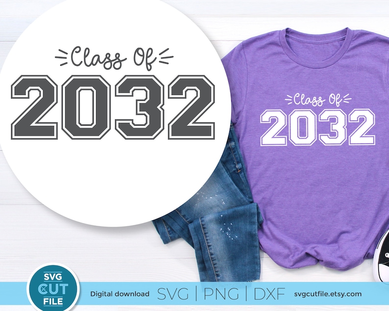 Class of 2032 Svg, Cute 2032 Grad Svg, 2032 Graduation Svg, 2032 Senior ...