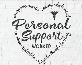 Personal Support Worker Svg Psw Svg Caregiver Home | Etsy