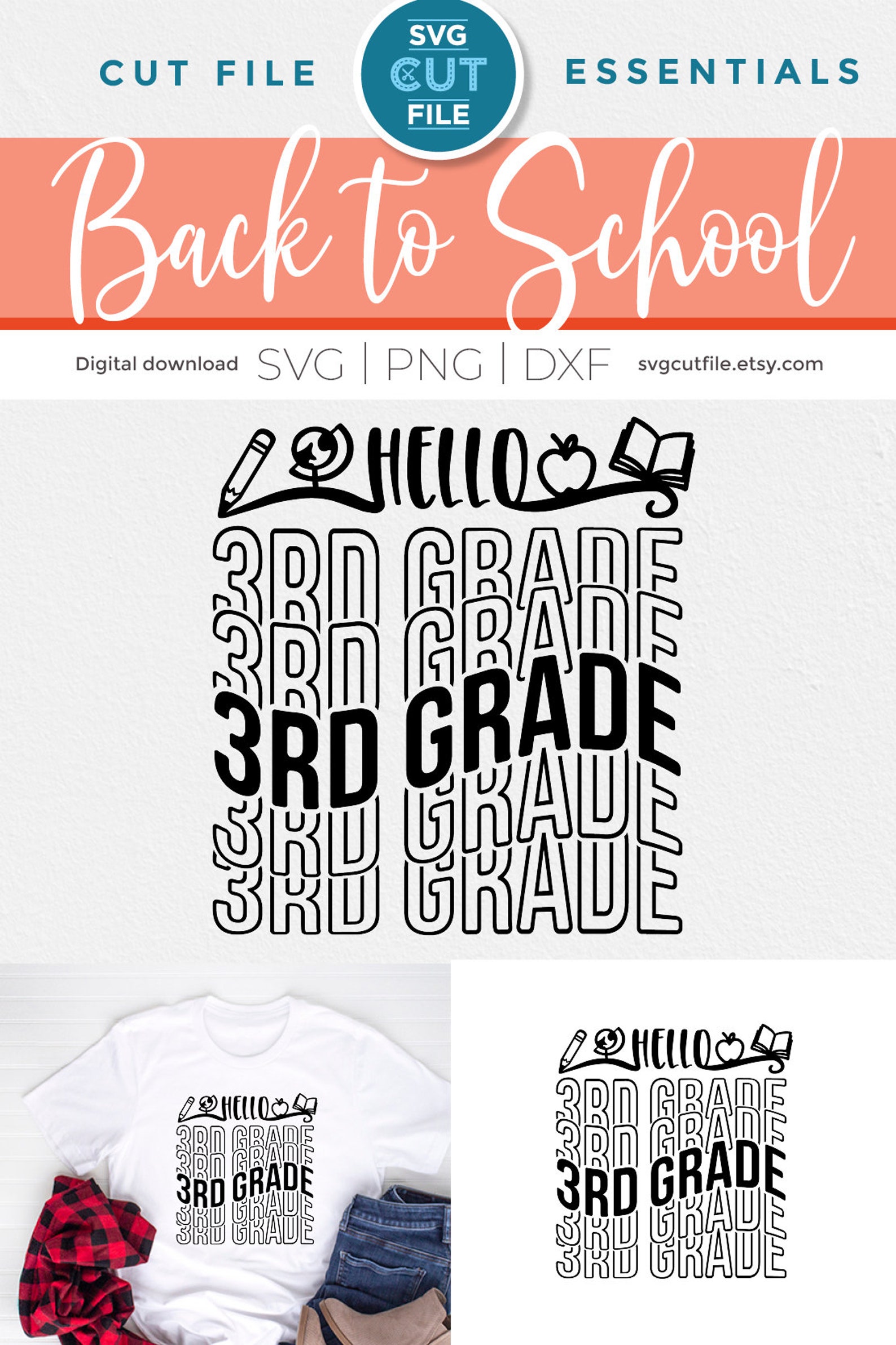 3rd Grade Svg 3rd Grader Svg Third Grade Teacher Svg Third - Etsy