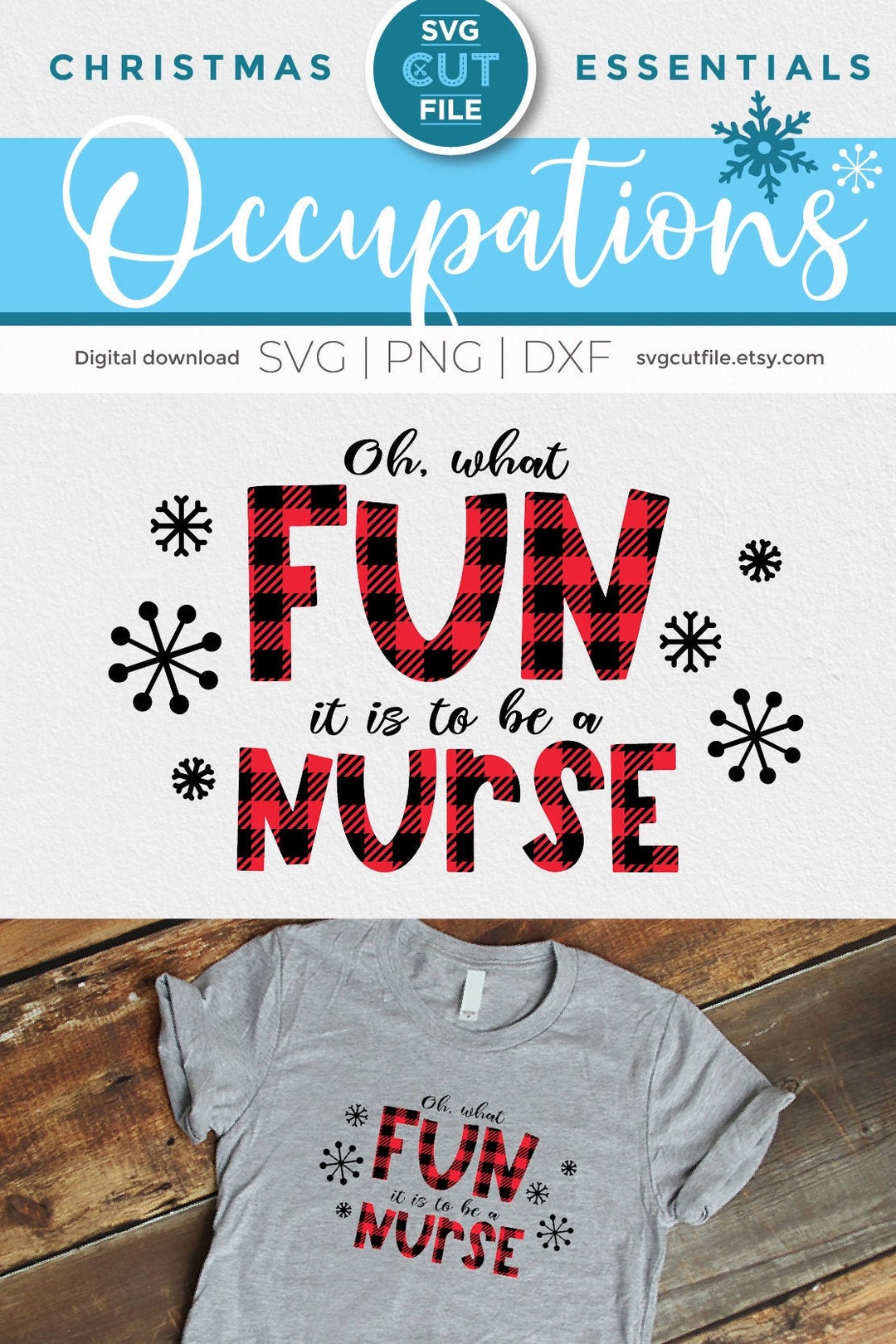 Christmas Nurse Svg, Nurse Svg, Sublimation Png, Oh What Fun, Svg Dxf ...