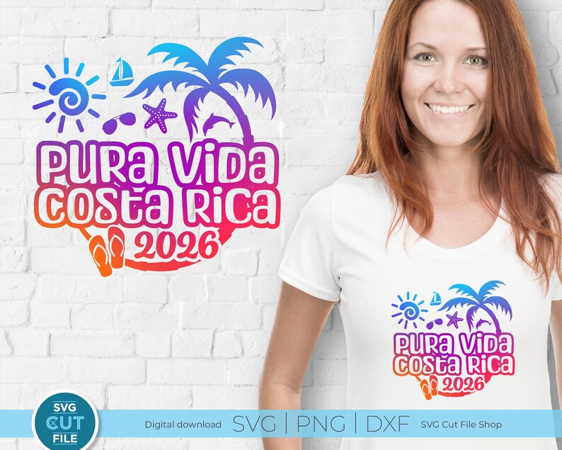 Costa Rica SVG, Pura Vida Costa Rica, 2026 SVG, Vacation Png, Costa ...