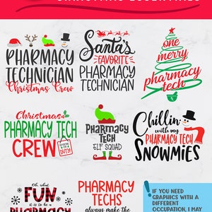 Christmas Pharmacy Tech Svg Bundle, Pharmacy Technician, Pharmacy ...