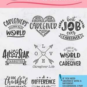 Caregiver Svg Bundle, Care Giver Bundle, Caregiver Svg, Care Giver Svg ...