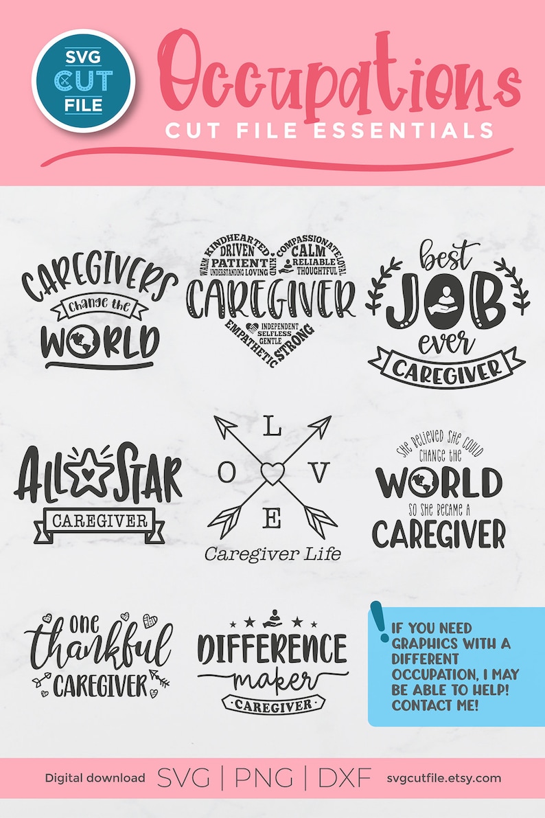 Caregiver Svg Bundle, Care Giver Bundle, Caregiver Svg, Care Giver Svg ...