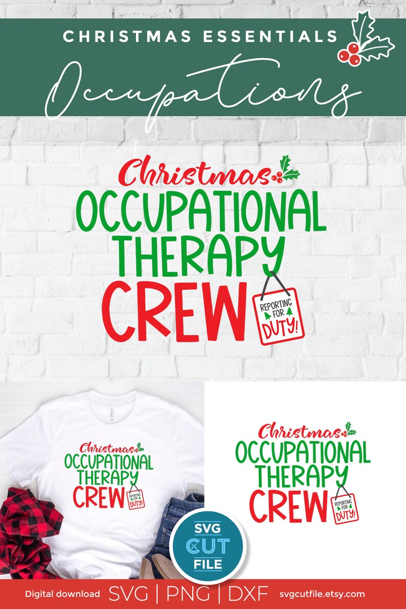 Christmas Occupational Therapy Svg, OT Christmas Crew, Holiday OT Svg ...