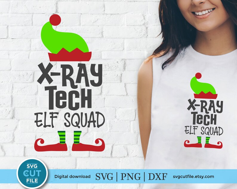 Christmas X-ray technologist svg Xray tech elf svg Christmas | Etsy