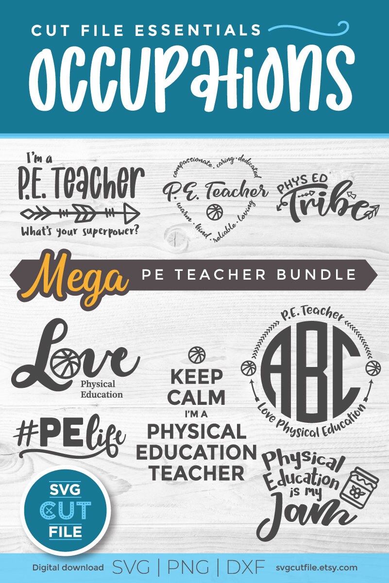 PE Teacher Svg Physical Education Svg Phys Ed Teacher Svg | Etsy