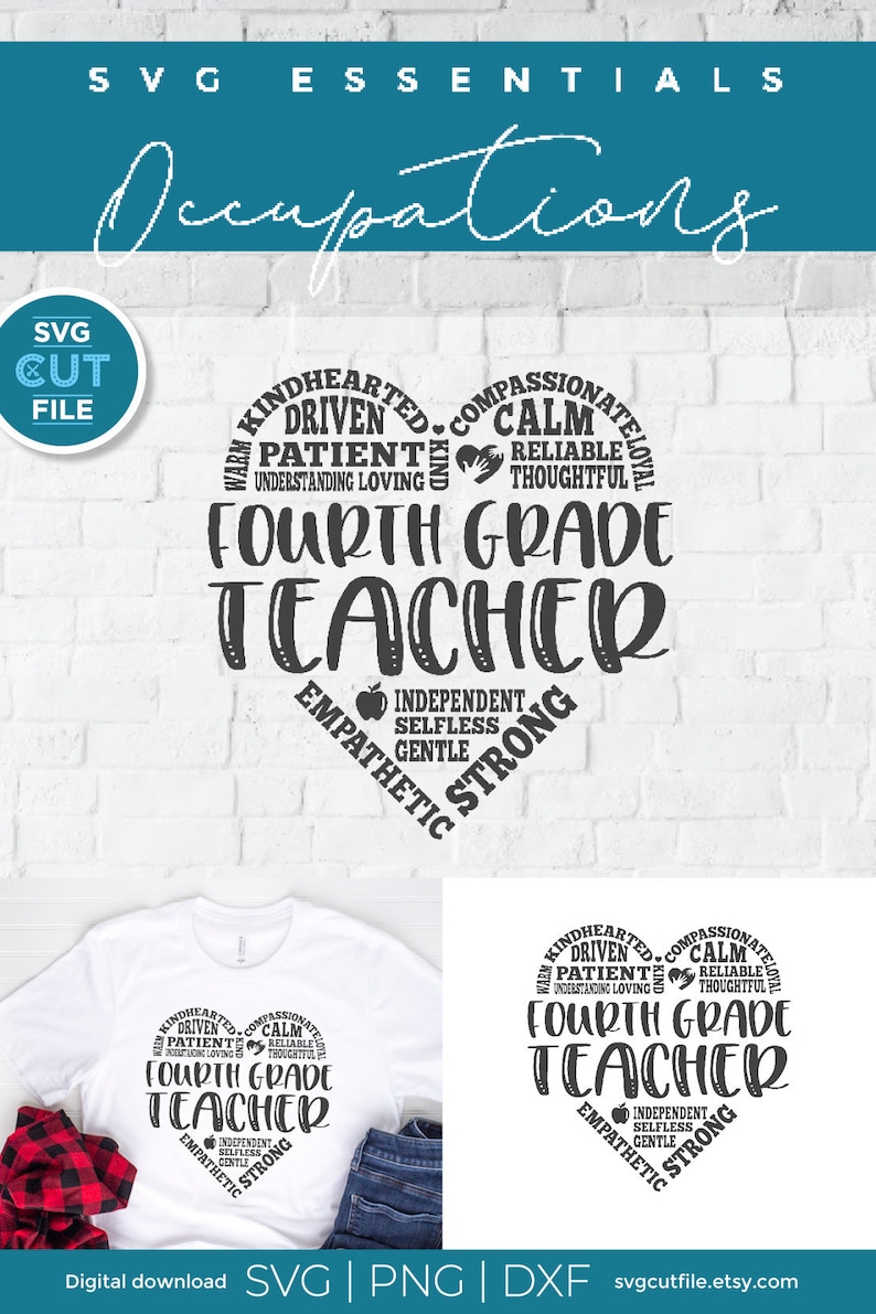 4th Grade Teacher Svg, Fourth Grade Teacher Svg, 4th Grade, Fourth ...