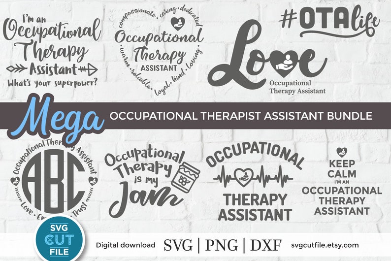 Occupational Therapy Assistant Svg Ota Svg Occupational - Etsy