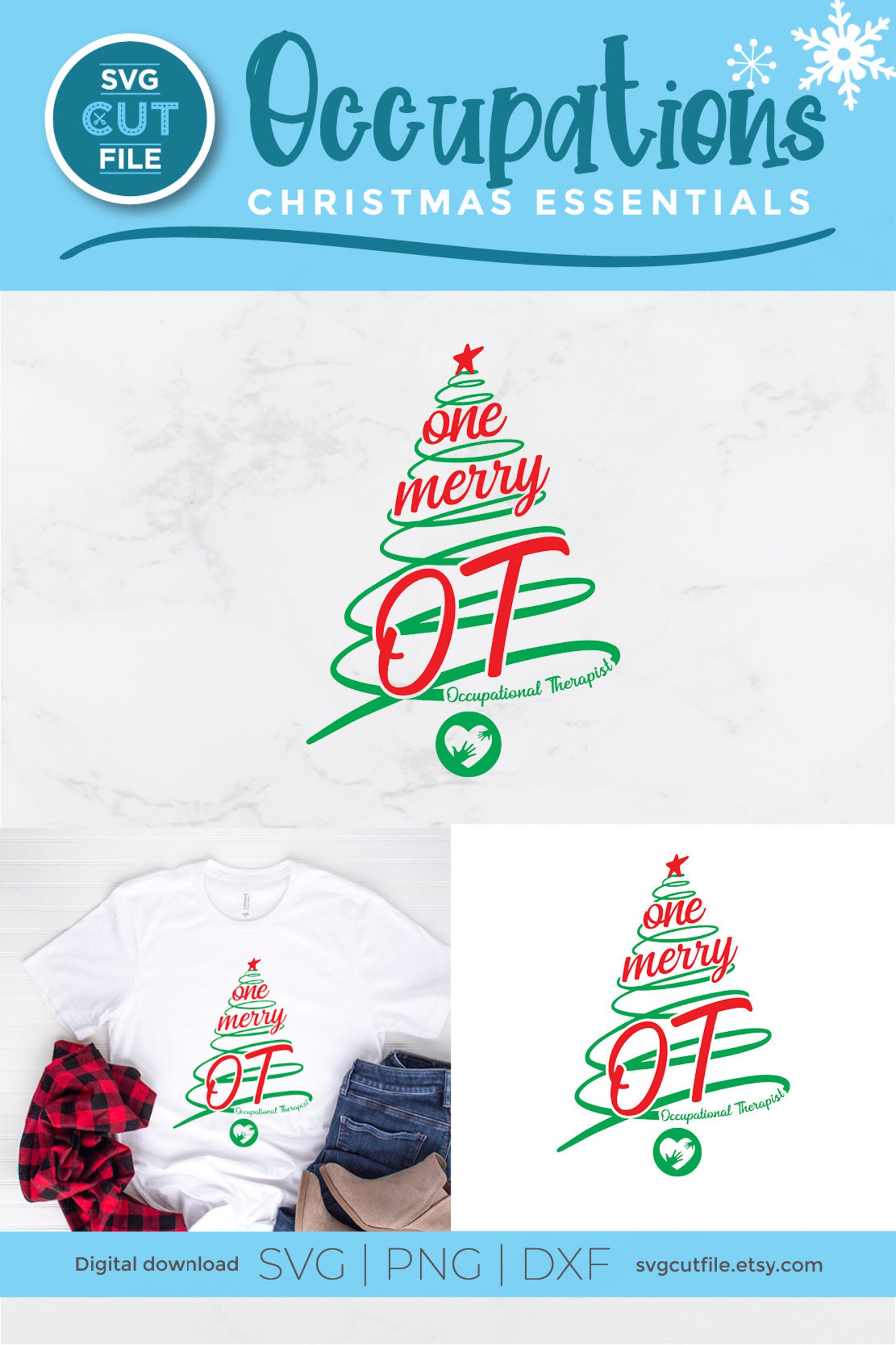 Christmas Occupational Therapist Svg One Merry Occupational | Etsy