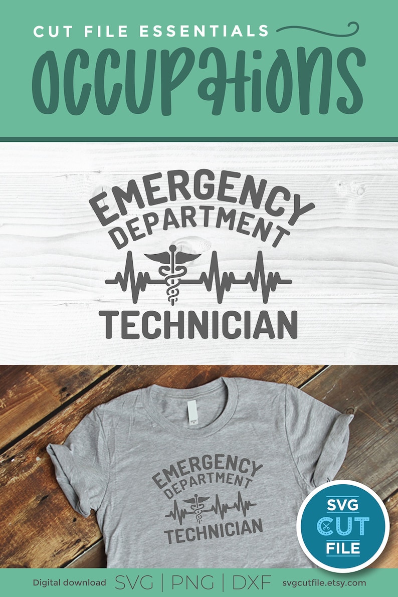 ER Tech Svg Emergency Department Technician Emergency Room - Etsy