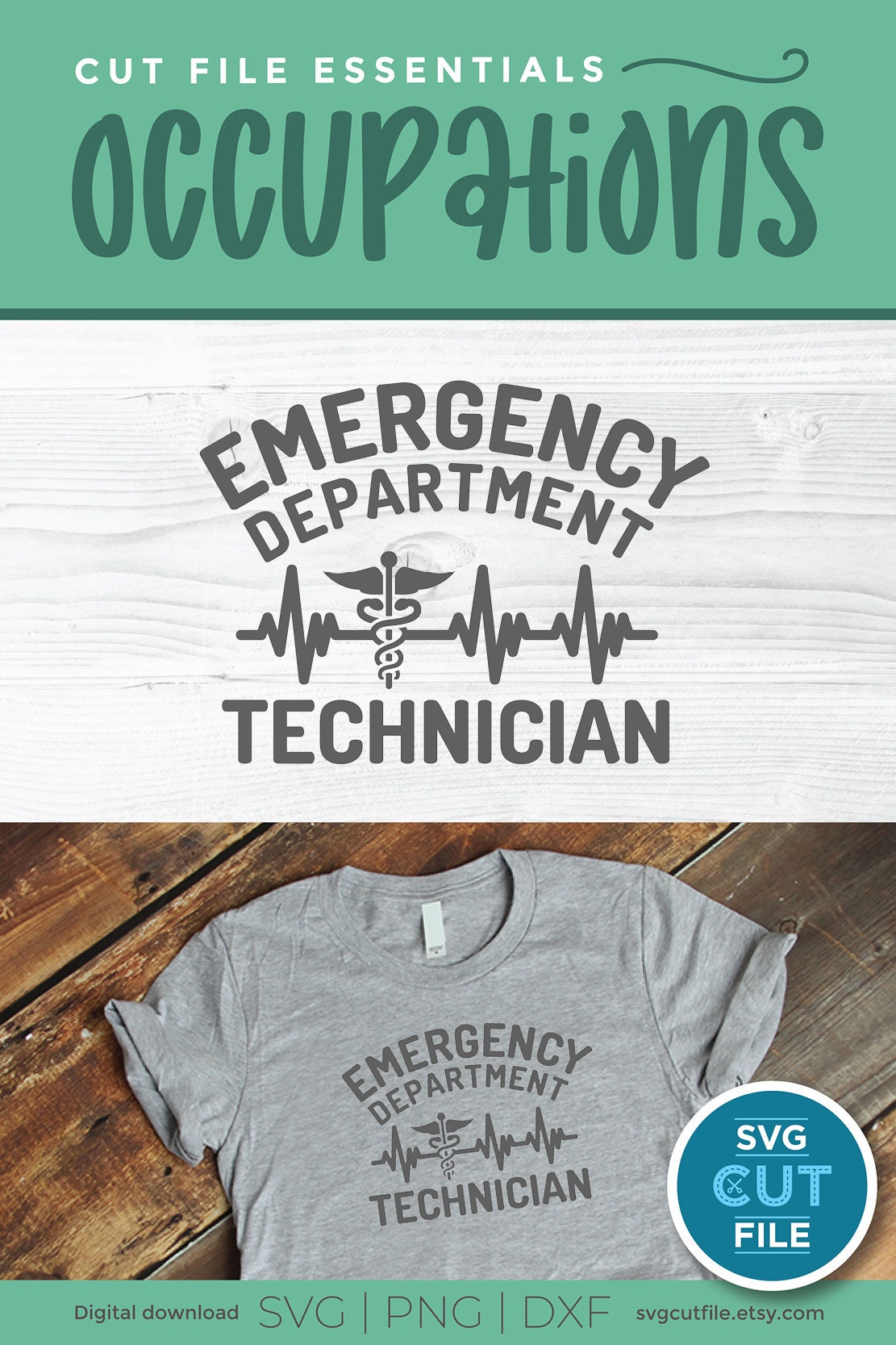 ER Tech Svg Emergency Department Technician Emergency Room - Etsy