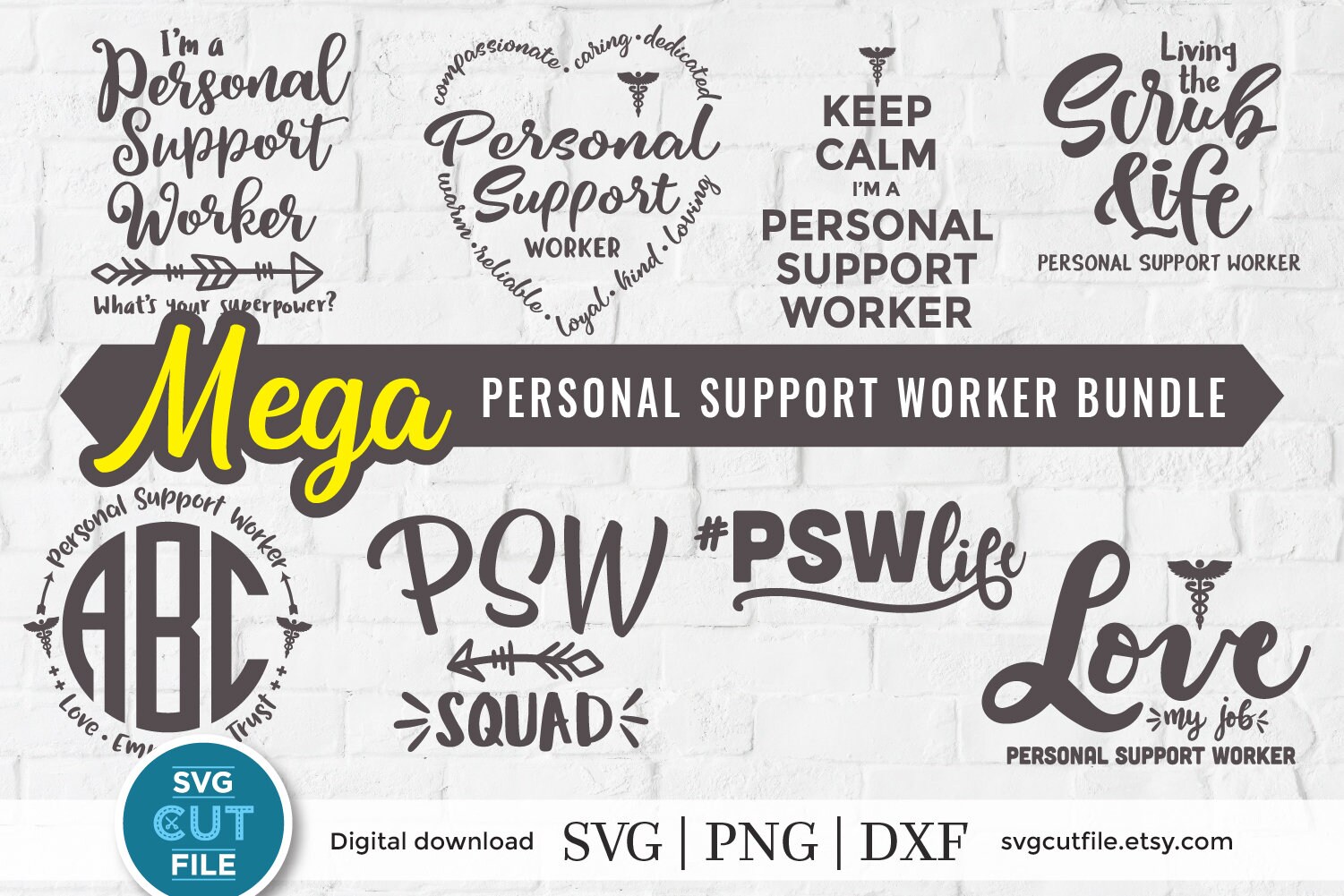 Personal Support Worker Svg Psw Svg Caregiver Svg Psw | Etsy