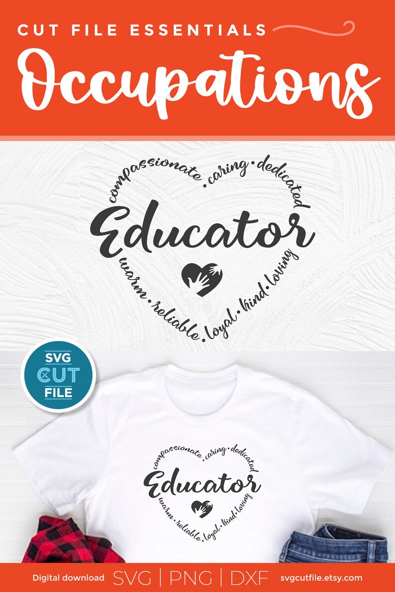 Educator Svg Teacher Appreciation Svg Teacher Word Art | Etsy