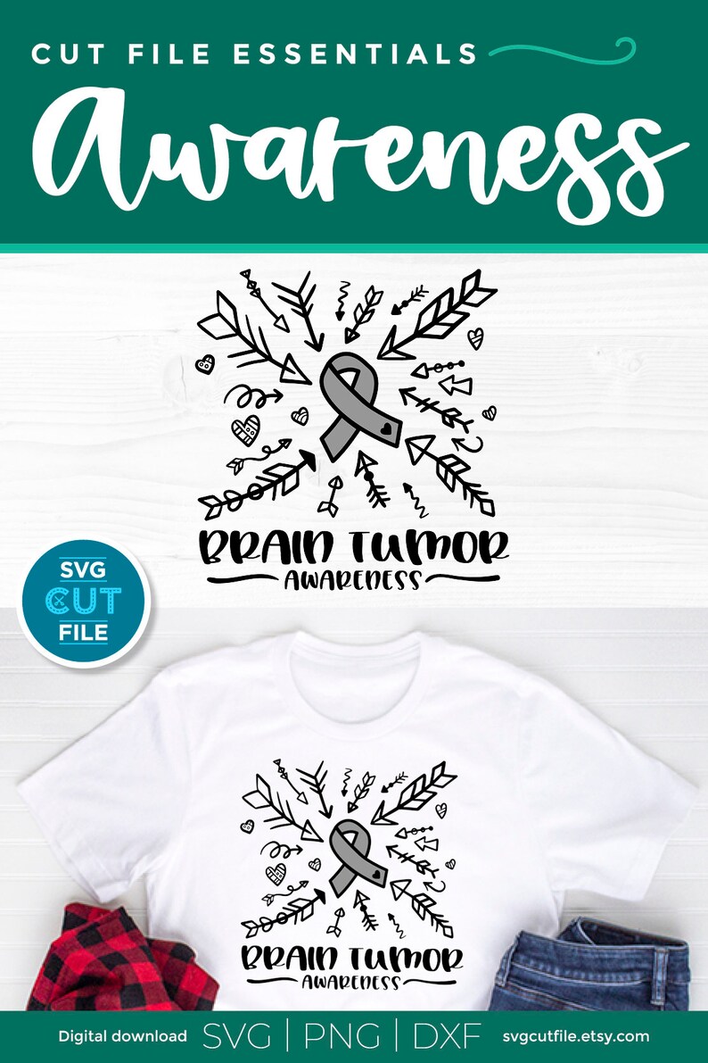 Brain Tumor Svg Brain Tumor Awareness Svg Svg Dxf Png | Etsy