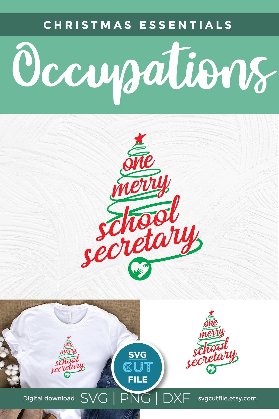 Christmas School Secretary Svg One Merry School Secretary - Etsy